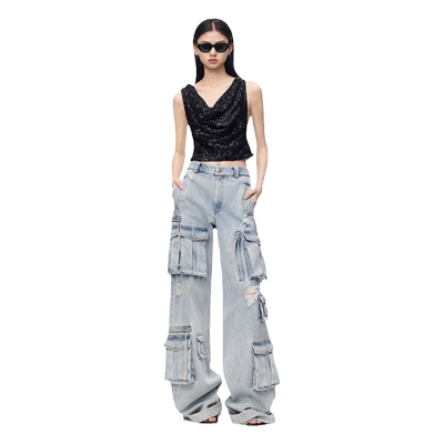 亮片连帽上衣MARKGONG连帽上衣