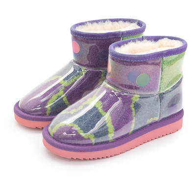 kidsing中大童真羊毛加厚棉靴