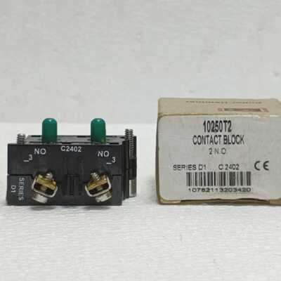 LOT OF 2 CUTLER-HAMMER 10250T2 CONTACT BLOCK 2 NO SERIES D1