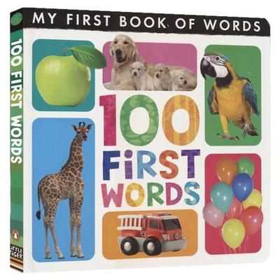 My first book of words 100 first words 我的100个词汇书 词汇学习 英文早教 事物认知 幼儿启蒙纸板书 英文原版进口图书
