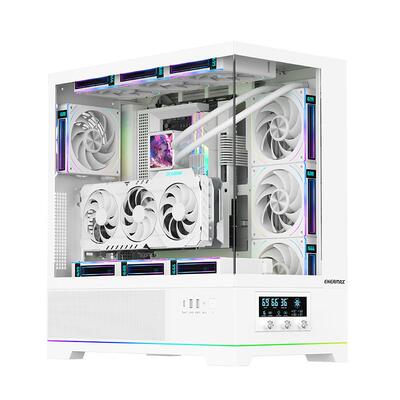 安耐美Pano D58wukong版海景房机箱台式机360水冷ATX主板温度显屏