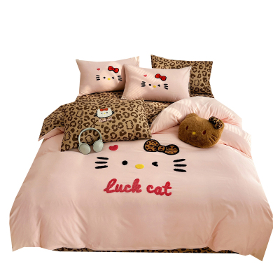 可爱KT猫全棉宿舍单人被套