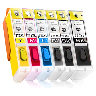 适用佳能TS5070墨盒TS6070 MG5770 MG6870 MG7770 TS8070 TS9070六色770XL彩色打印机墨水771非CANON原装墨盒