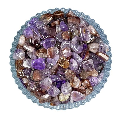 天然超七矿共生水晶消磁石极光23