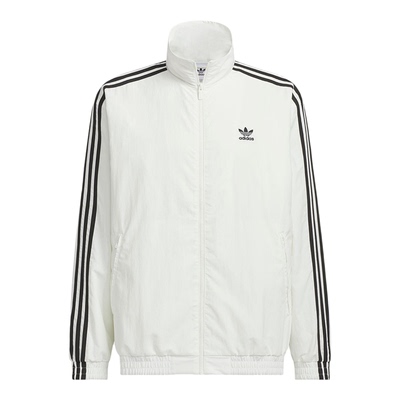 Adidas/阿迪达斯正品三叶草男士经典立领三条纹梭织外套KC1455