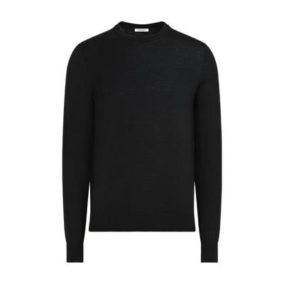 Suitsupply黑色羊毛圆领针织衫