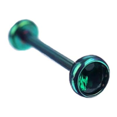 钛合金push插杆式锆石耳钉鼻钉