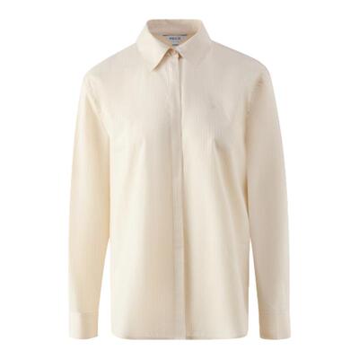 PRICH时尚条纹修身衬衫春季翻领贴身显瘦上衣女