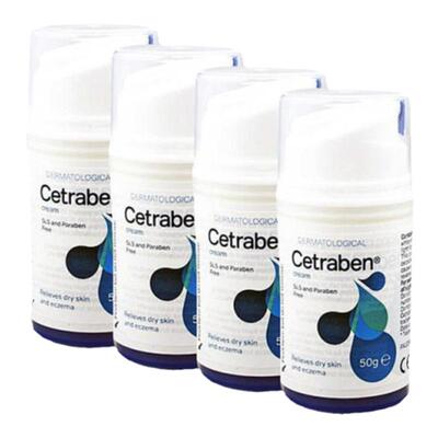 欧洲直邮Cetraben润肤霜柔润滑嫩水润柔软滋润补水保湿50g*4正品