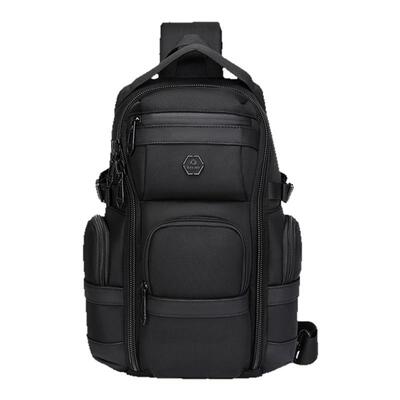 ozuko男士胸包运动防泼水斜挎包 战术多功能包包款斜挎包骑行男包