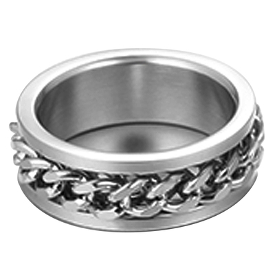 ins欧美潮牌男士转动钛钢指环