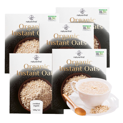 Naturefirst 丹麦进口 有机燕麦片500g/盒 早餐麦片 冲泡即食