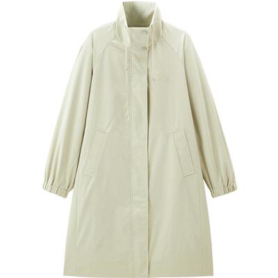 【商场同款】乐町2025年春季新品松弛感长款立领风衣C2BEF1110*