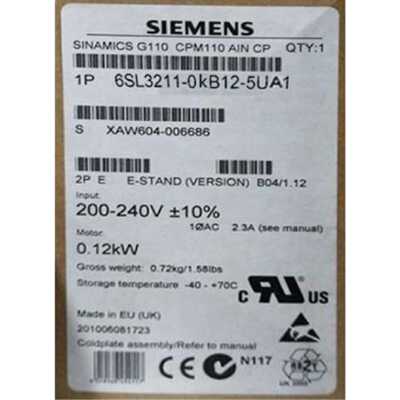 议价6SL3211-0KB12-5UA1西门子G110变频器交流驱动6SL32110KB125U