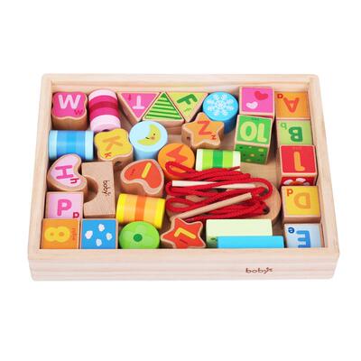 boby实木大颗粒多功能串珠玩具
