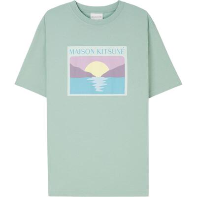 【限时折上9折】Maison Kitsune 春夏男多巴胺印花棉质打底衫T恤
