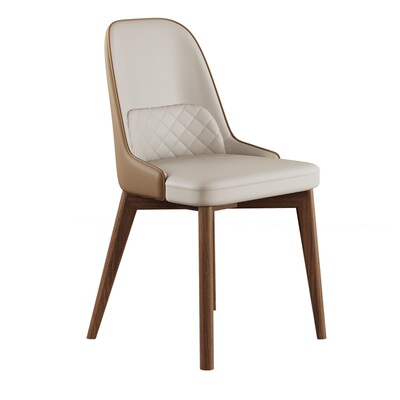 顾家木艺新中式胡桃木实木餐椅