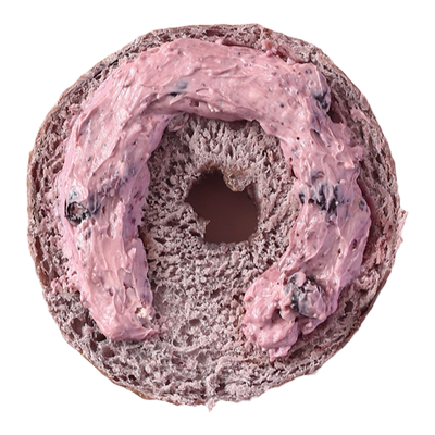 盒子实验室蓝莓乳酪贝果面包早餐