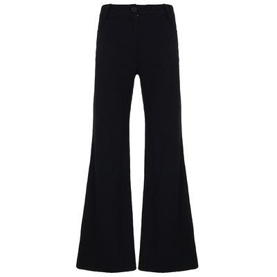 WEEKEEP 简约基础通勤纯色低腰休闲西装裤女百搭宽松阔腿显瘦长裤