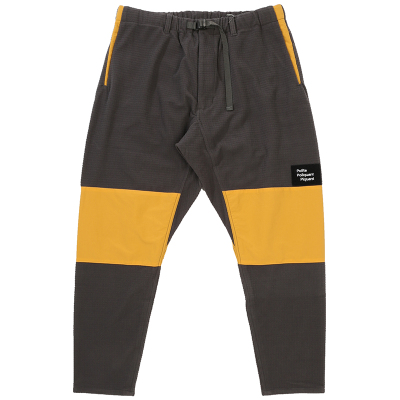 POLIQUANT 黑灰荧光黄三色拼色运动长裤 BLOCK FLEECE