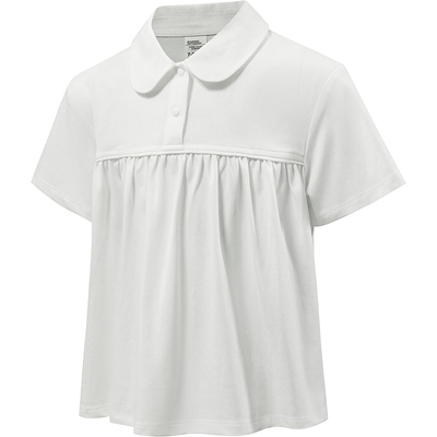 本来BENLAI女童抗菌娃娃领T恤2025秋季新款宽松短袖上衣BTA450052