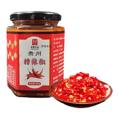 贵州手工糟辣椒玻璃瓶装无科技
