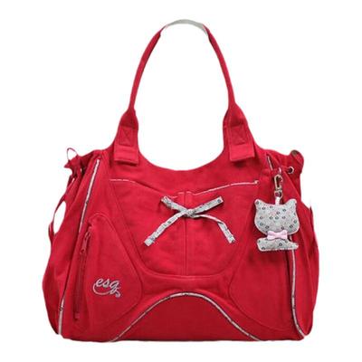 esq纯棉帆布包淑女单肩包女包