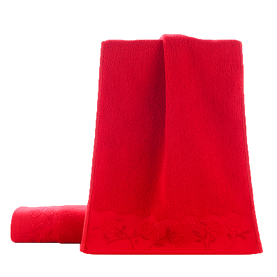 大红色伴手礼生日祝寿毛巾纯棉