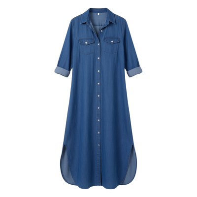 Loose Casual Shirt Long Sleeve Dress宽松休闲衬衫长袖连衣长裙