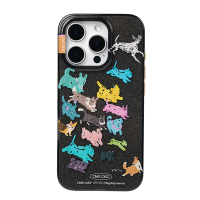 CARECASE奔跑的狗狗透黑手机壳