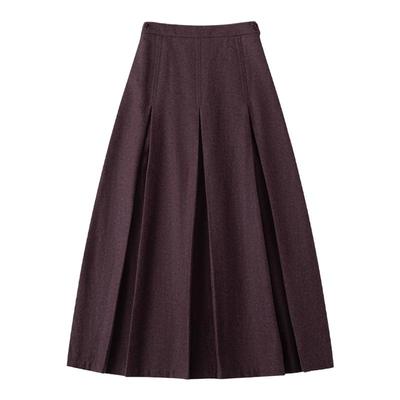 CycleDocument复古A字毛呢褶裙