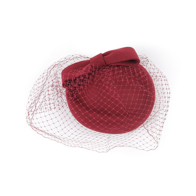 LATTICE英伦复古网纱毛呢贝雷帽