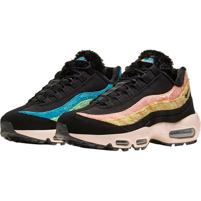 Nike/耐克正品Nike Air Max 95 PRM 黑粉蓝女款低帮运动鞋 DB9577