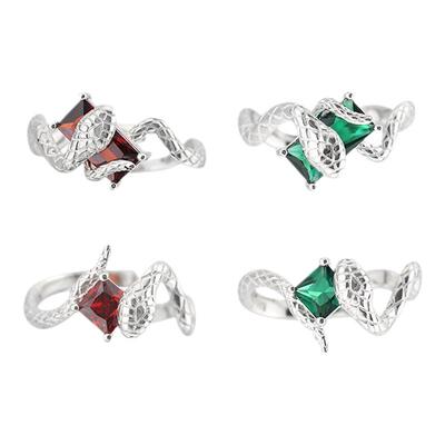 DOACH斯莱特林蛇戒指开口情侣戒