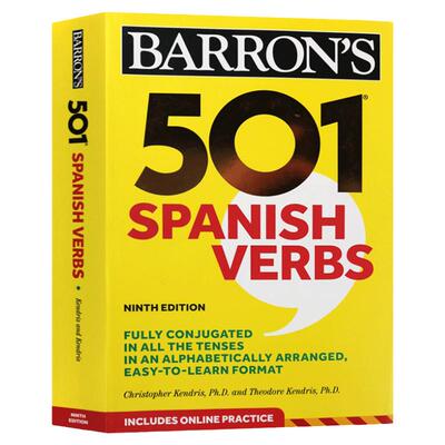 巴朗501个西班牙语动词 英文原版 501 Spanish Verbs 英语西班牙语双语字典 全英文版 Christopher Kendris Ph.D 进口原版英语书籍
