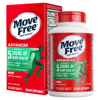 MoveFree益节氨糖软骨素护关节官方旗舰店骨胶原钙片美国原装进口