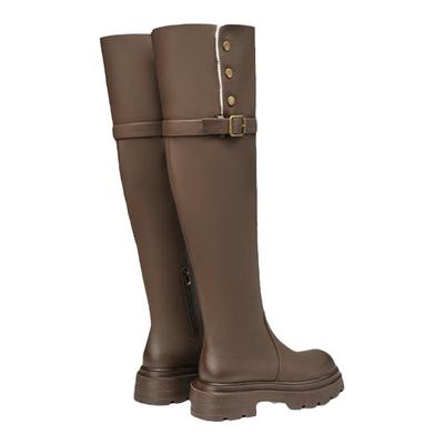 伊伴厚底增高时尚百搭过膝靴