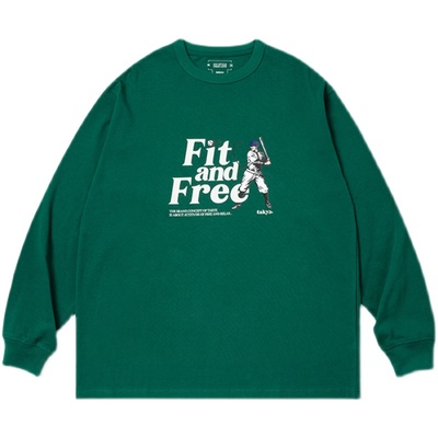 21aw美式复古棒球人像长袖retro