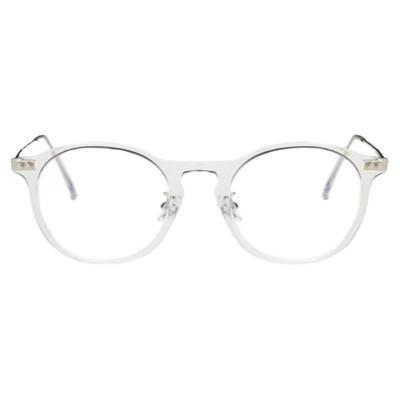 复古小红书网红同款圆框灰色眼镜