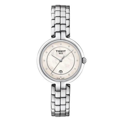 天梭Tissot新品石英镶钻贝母女表