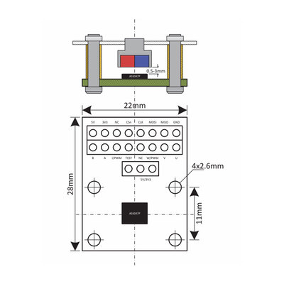 Makerbase磁编编码器AS5047P模块