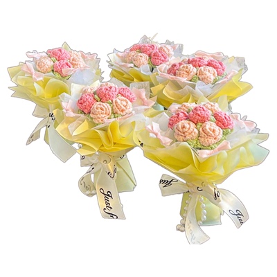 【mini泡泡玫瑰花束】成品手工编织花束生日礼物送闺蜜送女生七夕