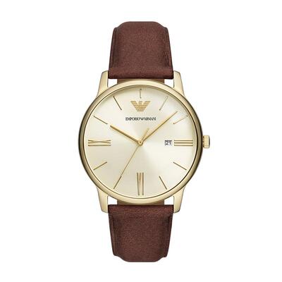 【自营】Armani阿玛尼男手表棕色欧美经典商务流行石英表AR11610