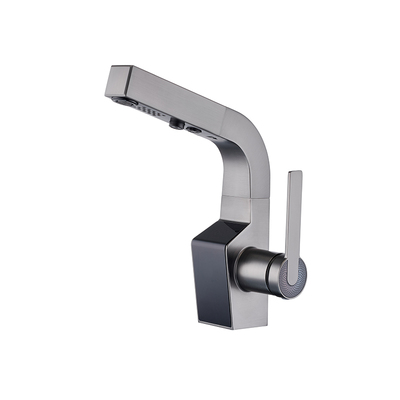 东一铜制冷热升降抽拉式面盆龙头