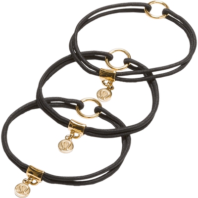 Logo Charm 女士带徽标发绳 *3 只装丨lululemon丨LW9FNLS