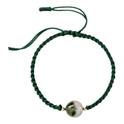 镇源男女款绿幽灵简约风手工编织