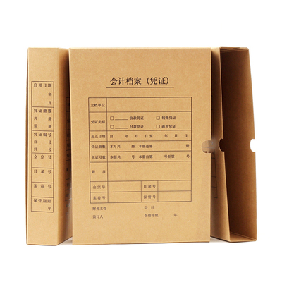 10个装会计档案凭证盒a4记账凭证
