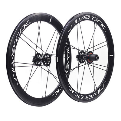 碟刹折叠车轮组silverock扁条