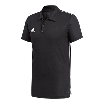 Adidas/阿迪达斯正品CORE18新款男黑白色短袖POLO衫CE9037