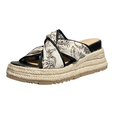 内增高拖鞋厚底刺绣印花